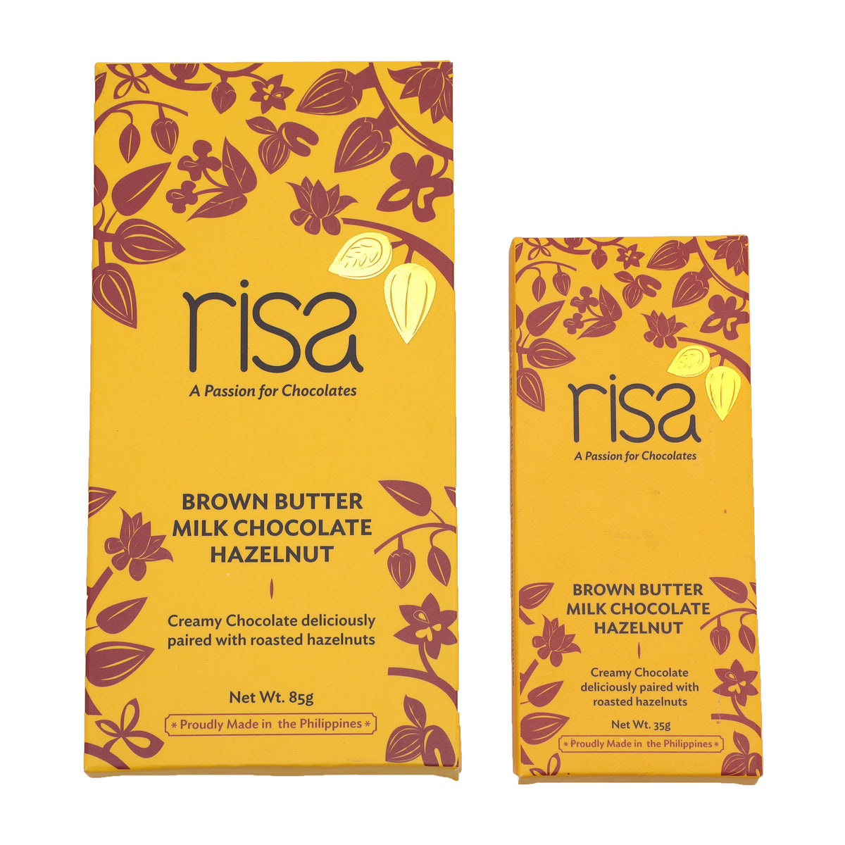 Risa Chocolates Brown Butter Milk Chocolate Hazelnut Bar | One World Deli